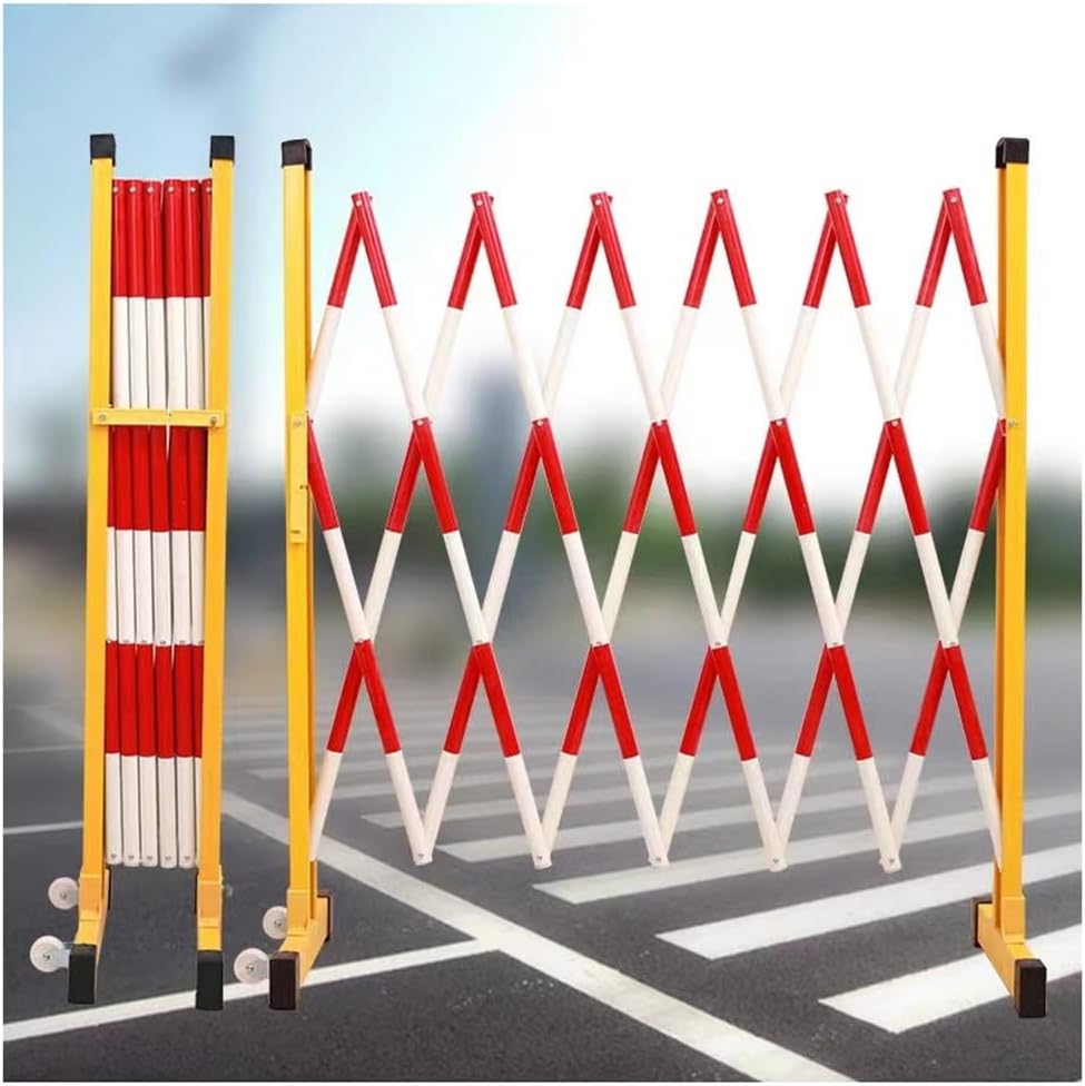 Amazon.com: WHDEBPRD Expandable Metal Barricade Mobile Parking Barrier ...
