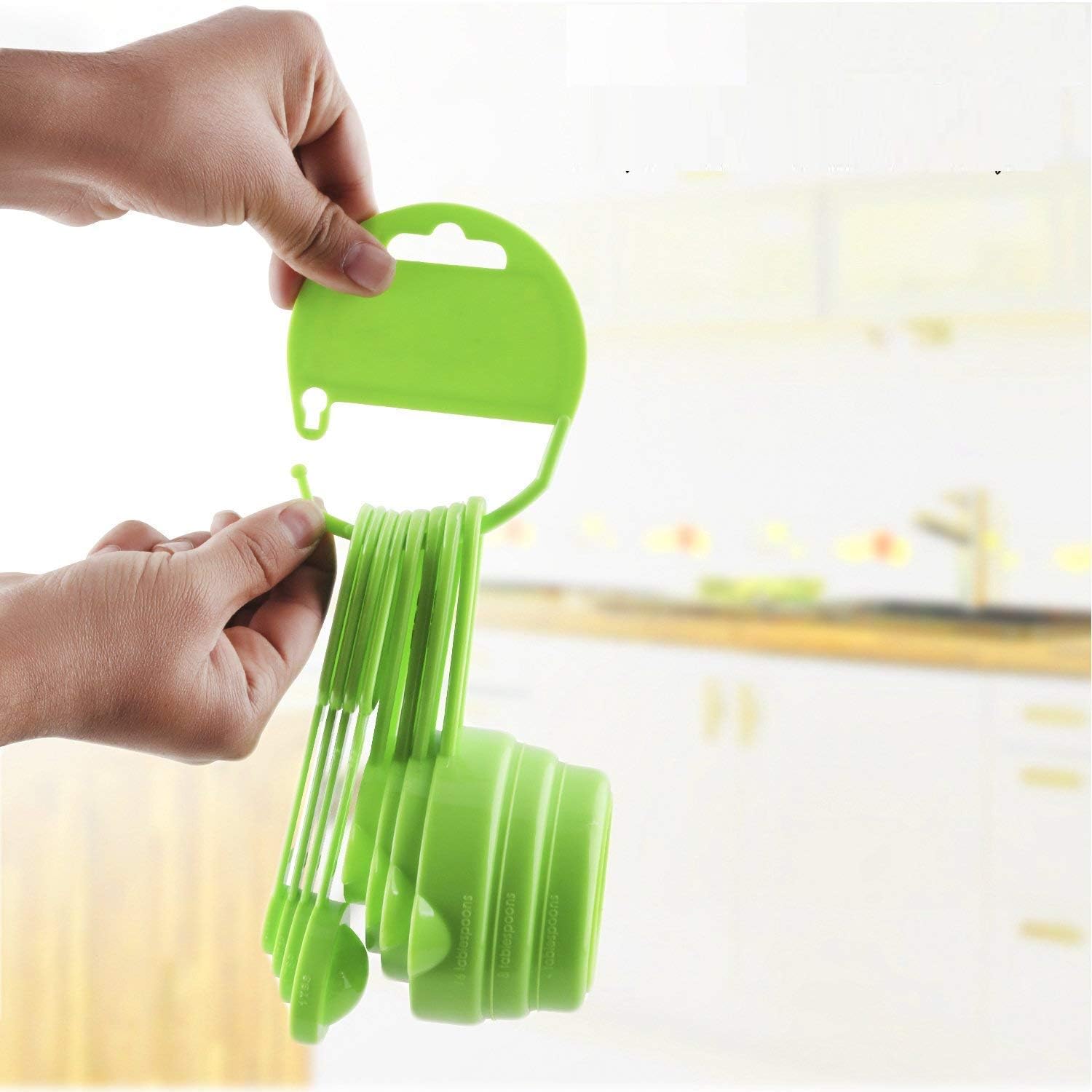 Amazon.com: Bakers King Plastic Measuring Cups and Spoons Set For ...