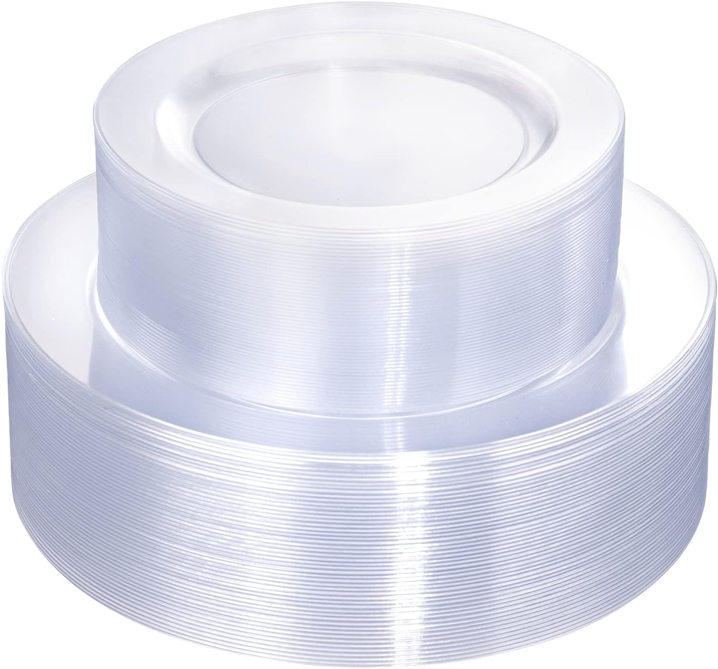 Amazon.com: PLASTICPRO 10'' inch Premium Crystal Clear Disposable ...