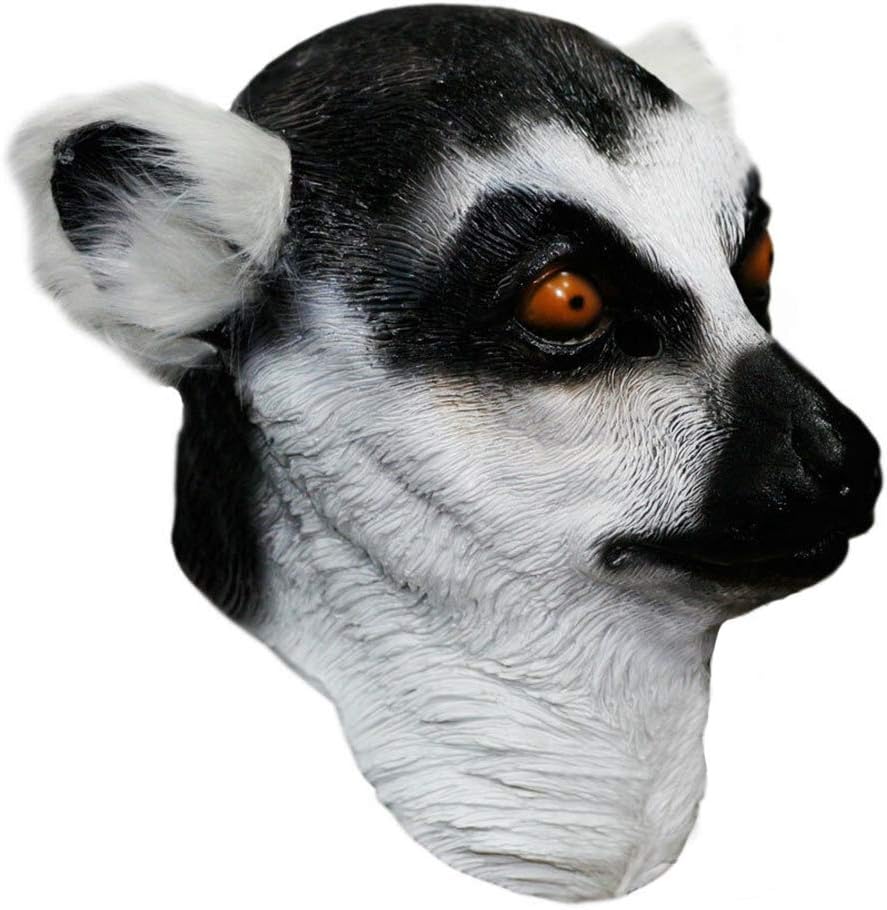 Amazon.com: Lemur Mask, Nature Jungle Animal Latex Full Head Mask ...