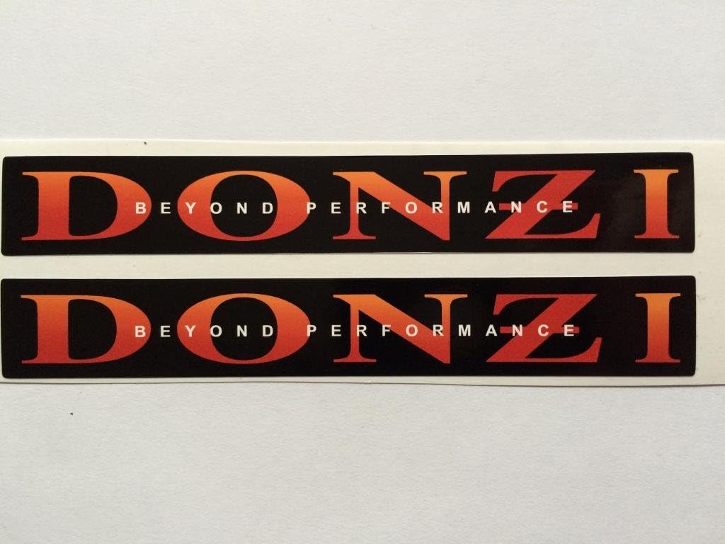 Amazon.com: 2 DONZI Speed Boat Black & Orange Die Cut Decals : Automotive