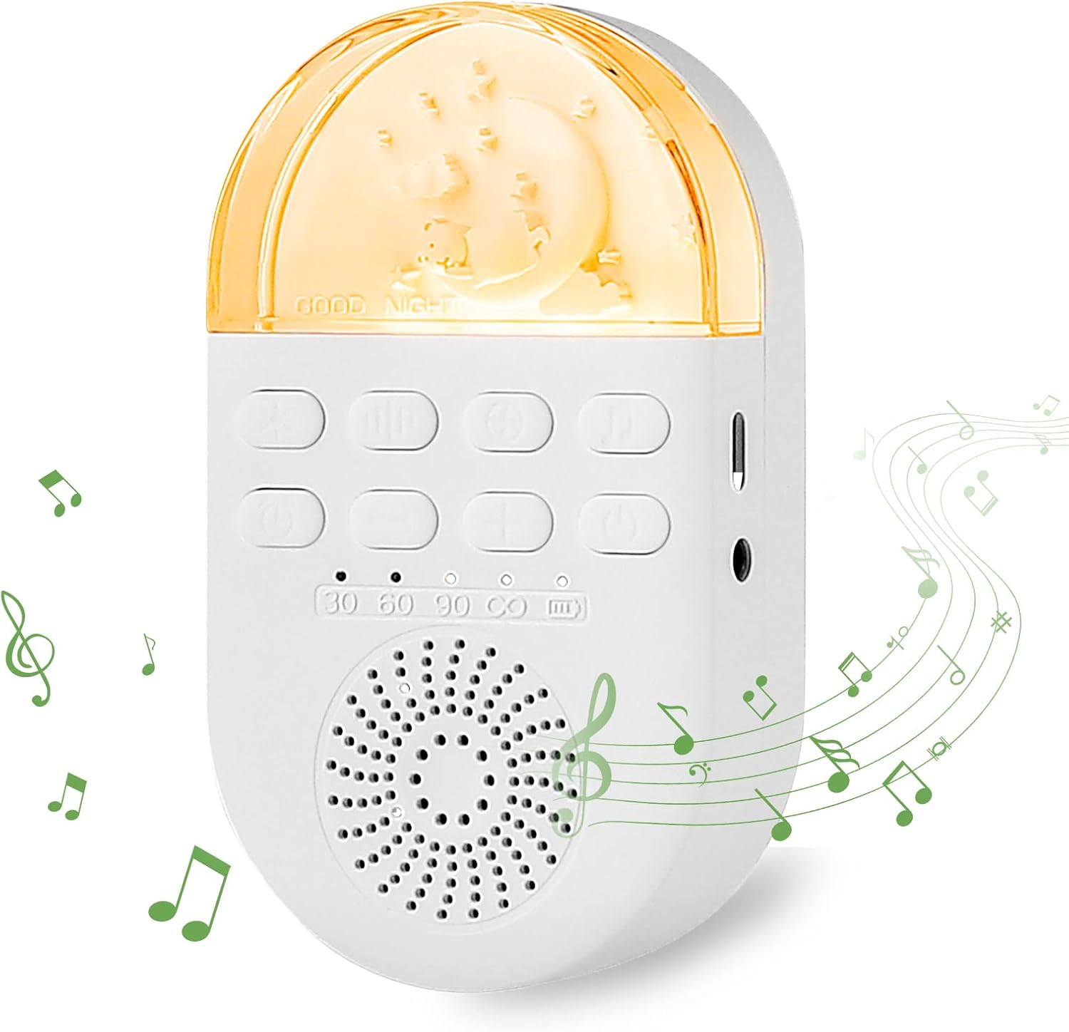 Portable White Noise Machine with 24 Natural Sounds USB Rechargeable ...