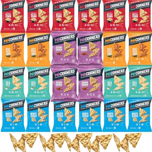 Amazon.com: PopCorners Popped Corn Chips (1 ounce bags) (White Cheddar)