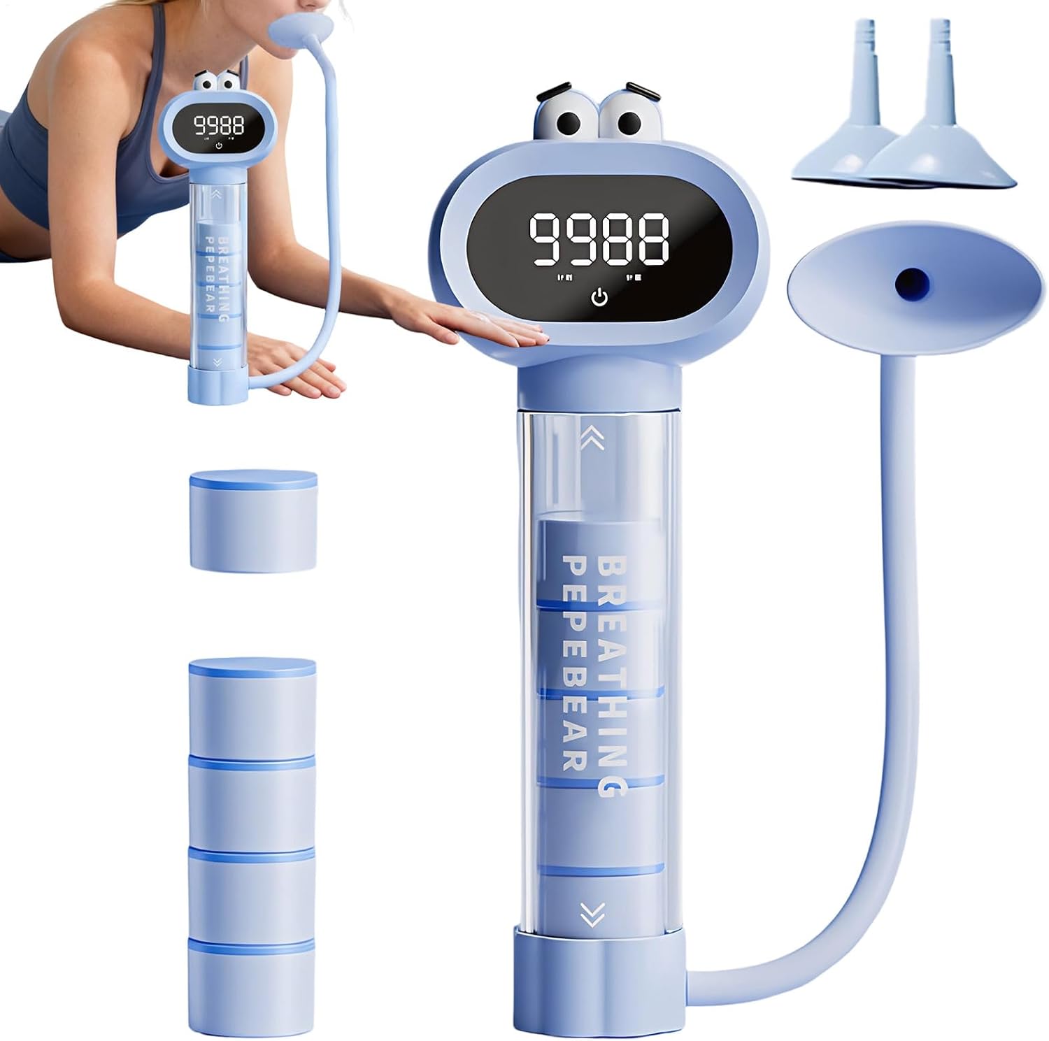 Breathing Trainer, Spirometer Abdominal Exerciser, Natural Deep ...