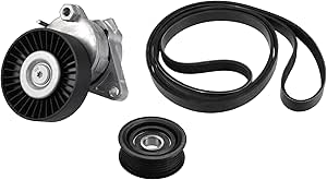 X AUTOHAUX Serpentine Drive Belt Tensioner Pulley and Idler Pulley Belt ...