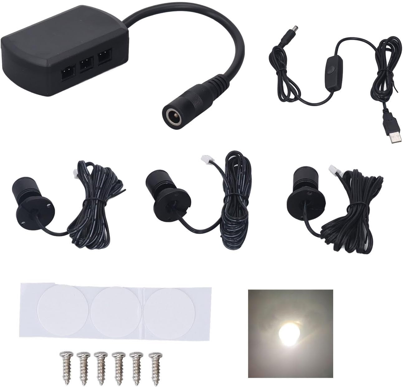 Amazon.co.jp: Mini LED Spotlight, 5V Adjustable LED Spotlight, 1-3 ...