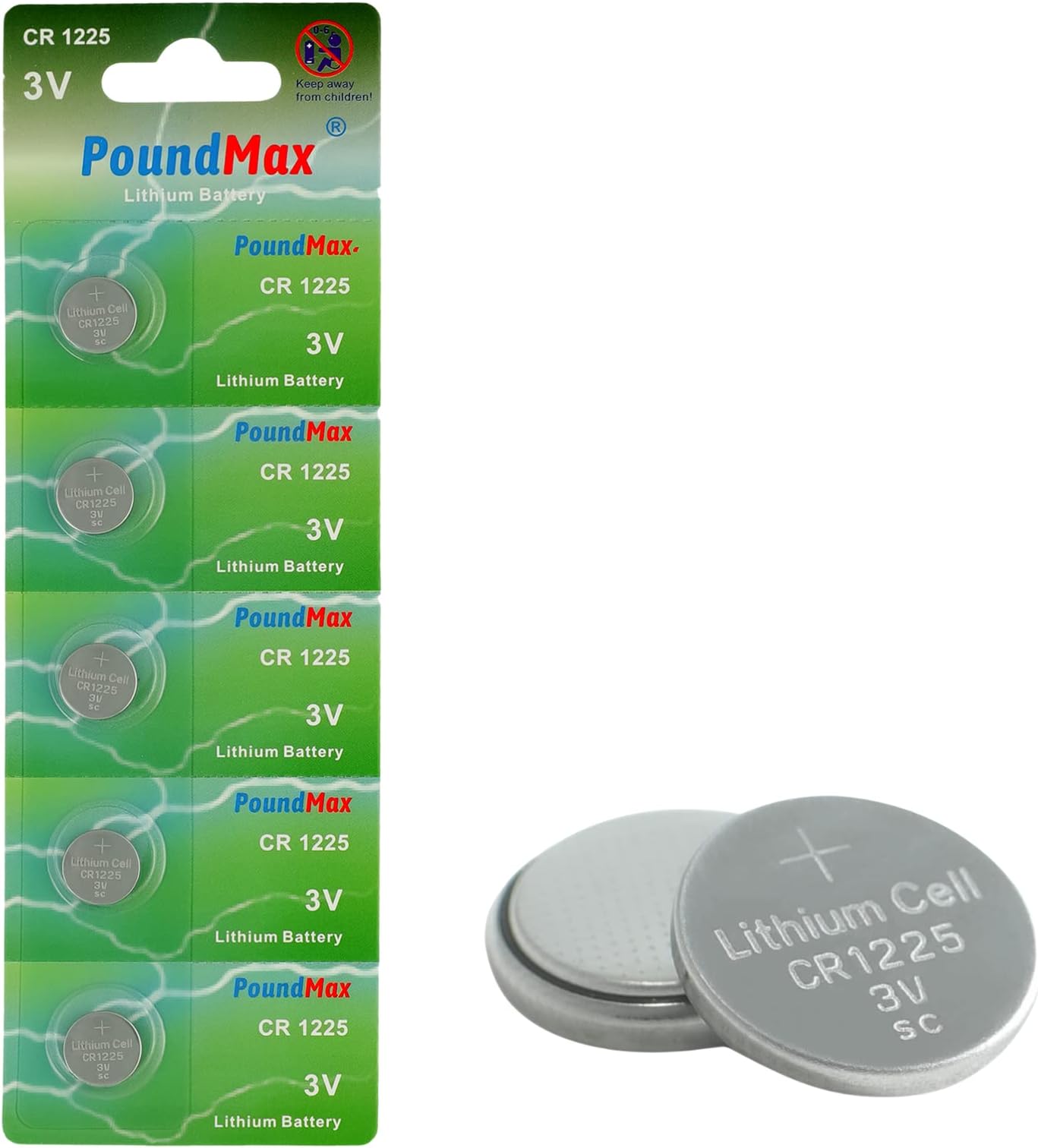 Amazon.com: PoundMax CR 2016 / CR 2025 /CR 2032 Batteries 3v Lithium ...