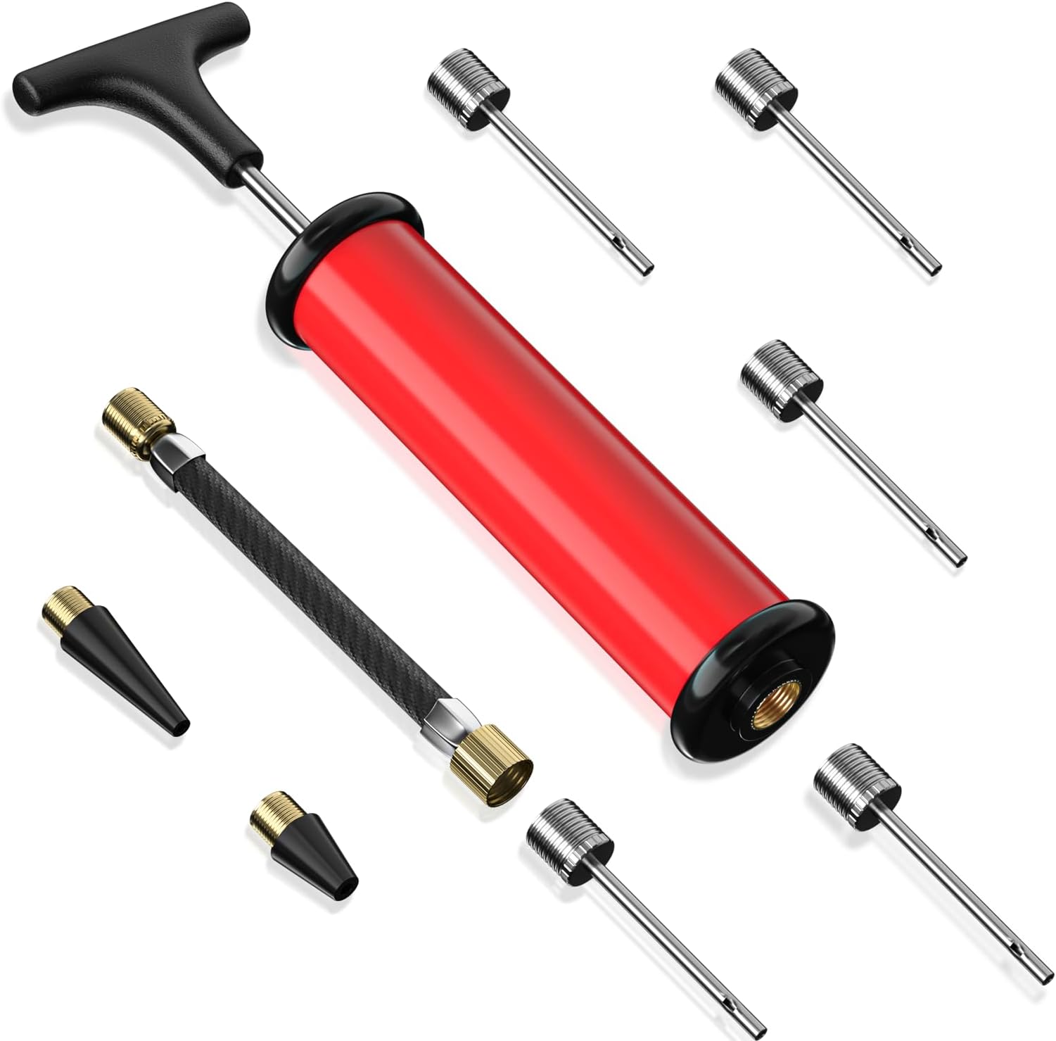 Motorenbau Ball Pump, Sports Ball Pump with 5 Needles, Nozzle ...