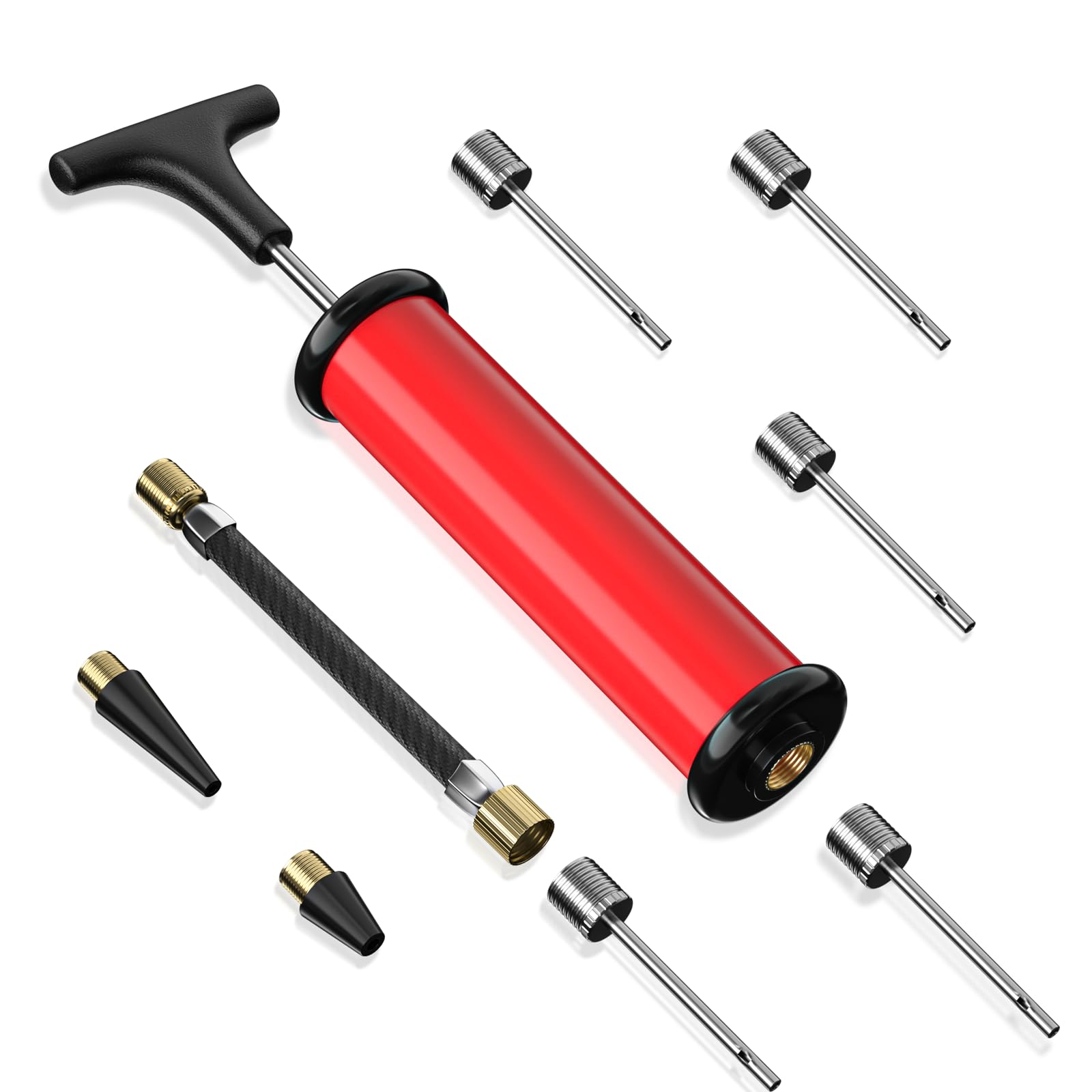 Motorenbau Ball Pump, Sports Ball Pump with 5 Needles, Nozzle ...