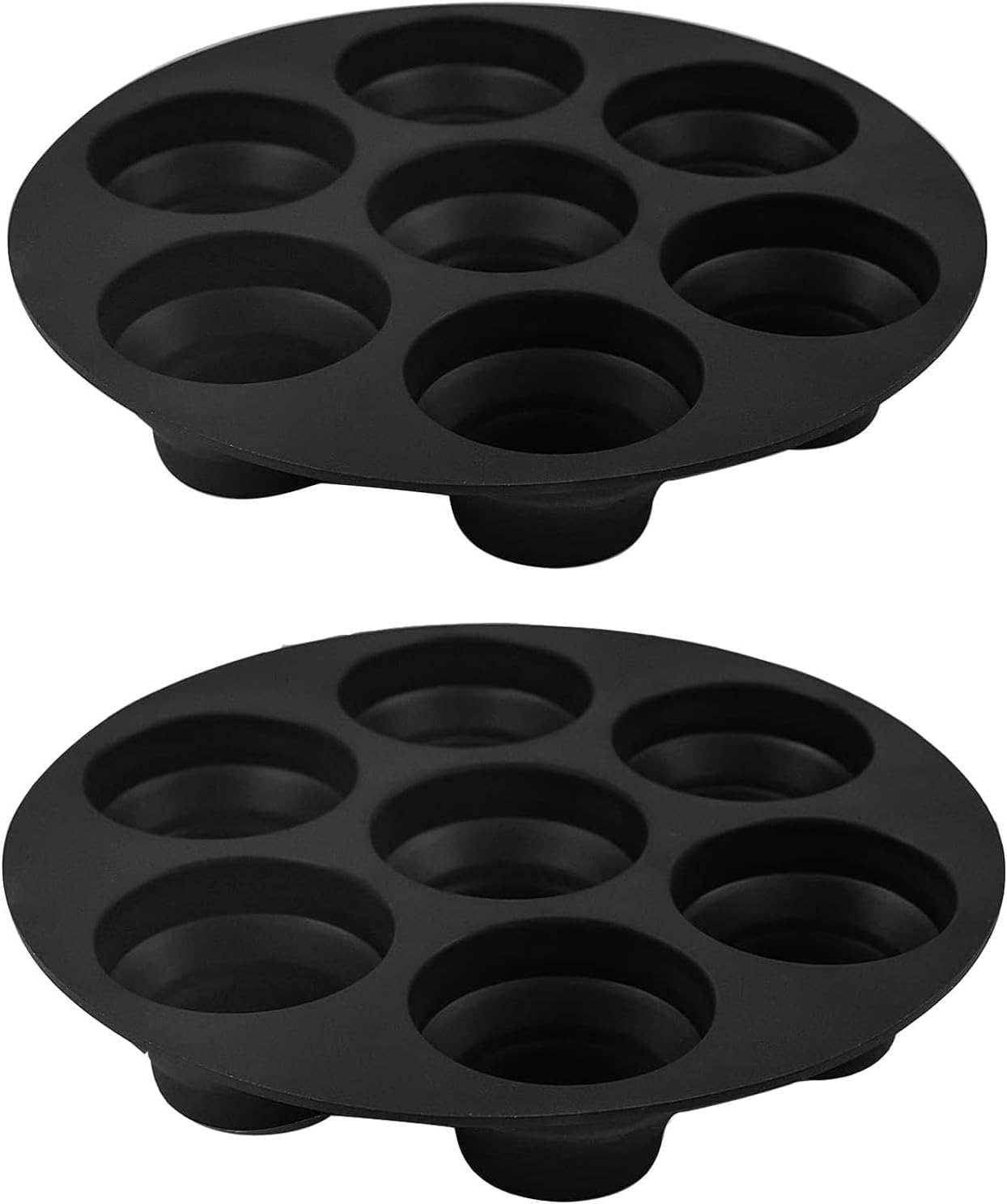 YFHUVB 2pcs Silicone Muffin Pans, Cupcake Tray, Silicone 7 Cup Bread ...