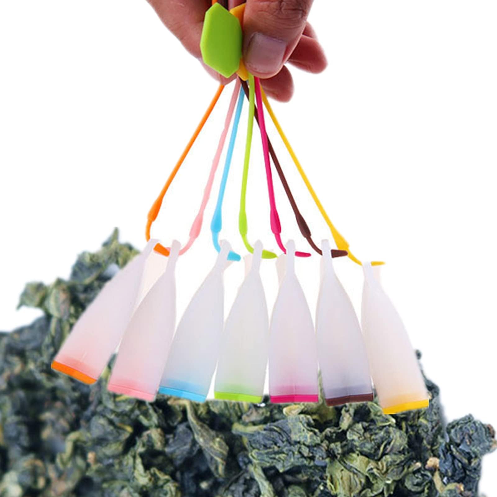 Amazon.com: 6 Pack Silicone Tea Infuser, Reusable Loose Leaf Tea Bags ...