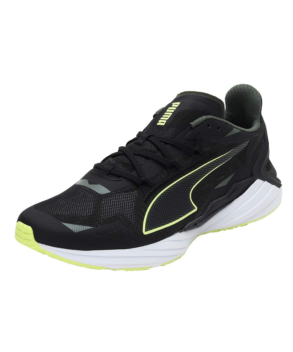 PUMA Men, UltraRide, Black-Elektro Green-White, Running Shoe, 6UK ...