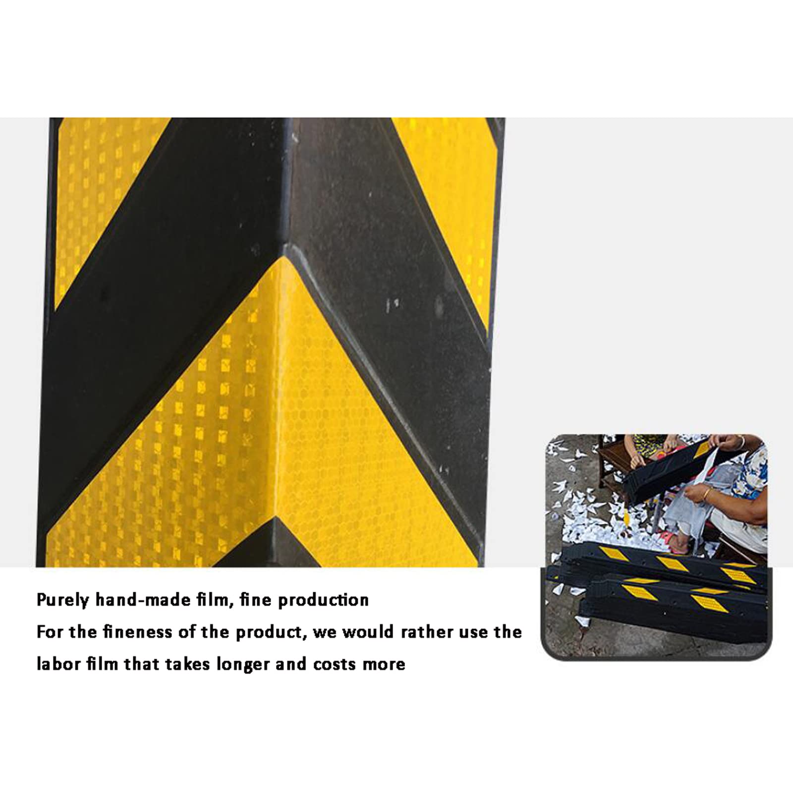 Parking Lot Edge Protectors 27 Inch Rubber Corner Guards - 6 Pack Wall ...
