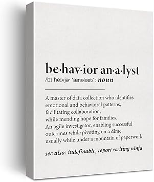 Amazon.com: GTGIC Behavior Analyst Definition Canvas Wall Art ...