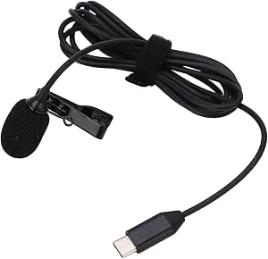 Amazon.com: Wired Lavalier Lapel Microphone, Tpye C Clip On Mic ...