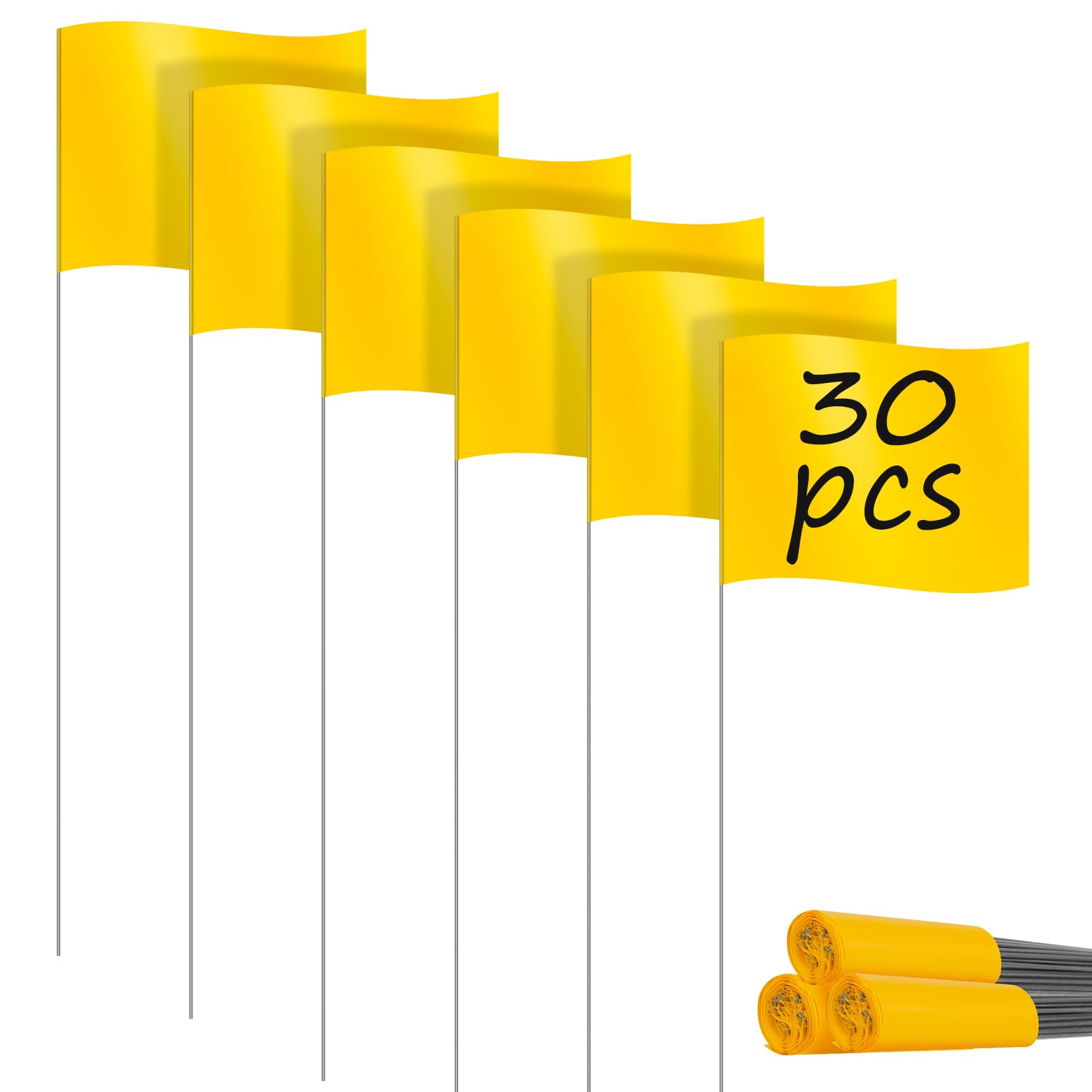 Snapklik.com : Marking Flags Marker Flags For Lawn 30 Pack, 4 5 15 Inch ...