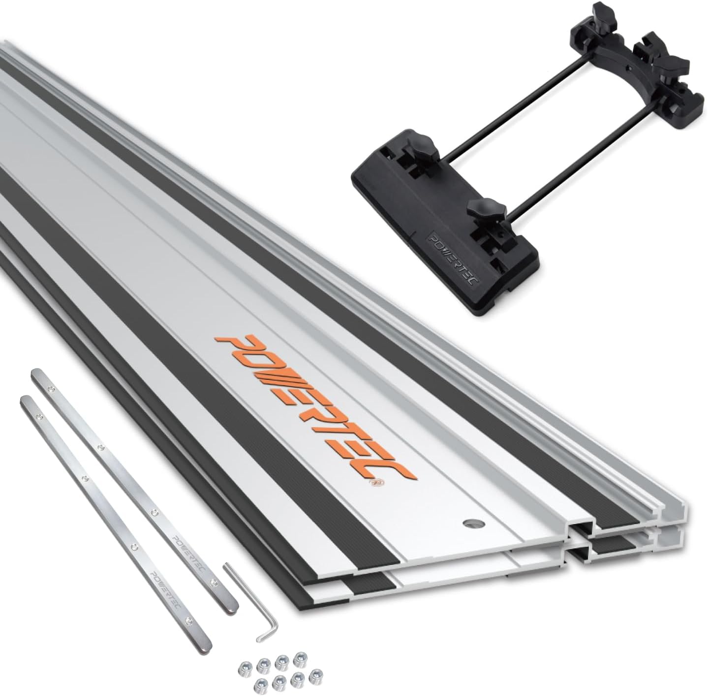 POWERTEC 110" Track Saw Guide Rail Kit and Router Guide for Makita and ...