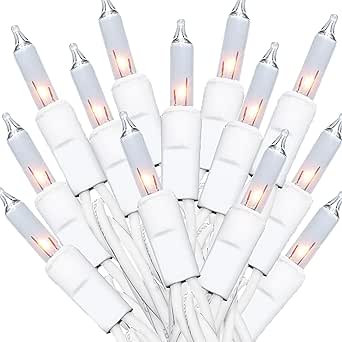 Amazon.com: MULTI-SPARKING Mini Clear Christmas Lights - 35 Count Warm ...