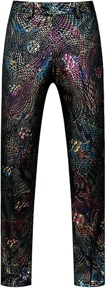 Men's Pants Luxury Sequined Casual Printed Party Trousers Fashion ...