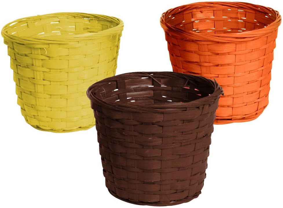 Amazon.com: Wald Imports 7” Fall Asst. Bamboo Pot Cover, Assorted, 3 ...