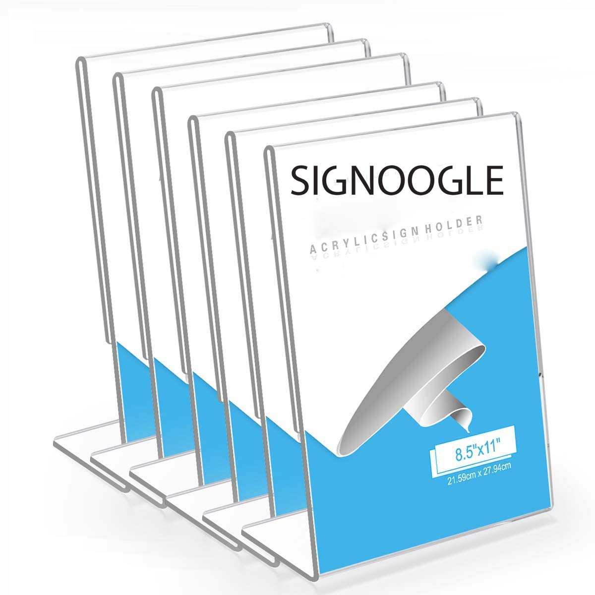 SIGNOOGLE Acrylic Portrait Counter Poster Table Top Menu Sign Display ...