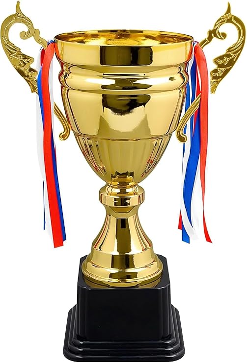 MSYU Large Gold Trophy Cup for Sports Tournaments, 38CM Metal Gold ...