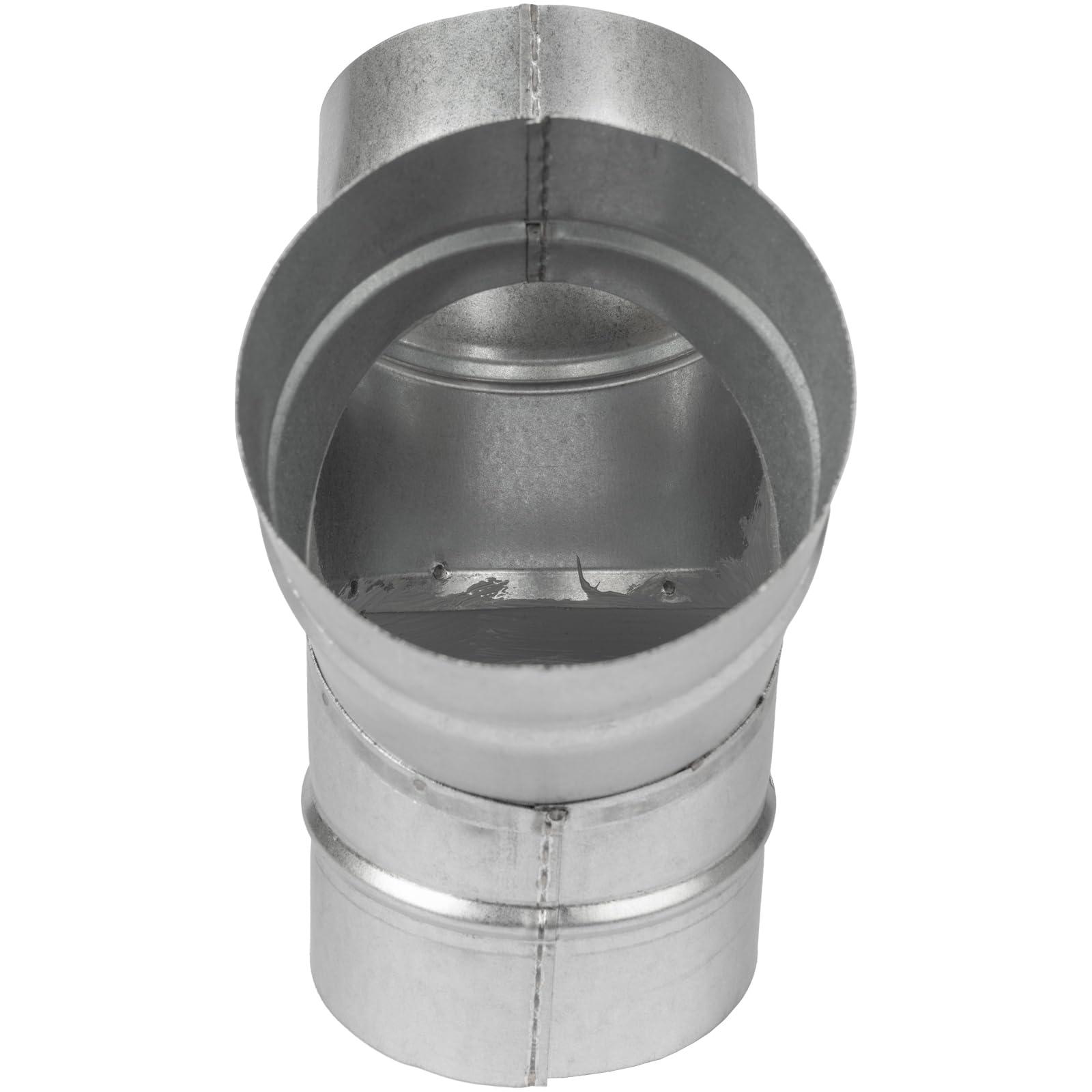 Snapklik.com : 4" Inch Y-Shape Ducting Splitter - 45 Degree Galvanized ...