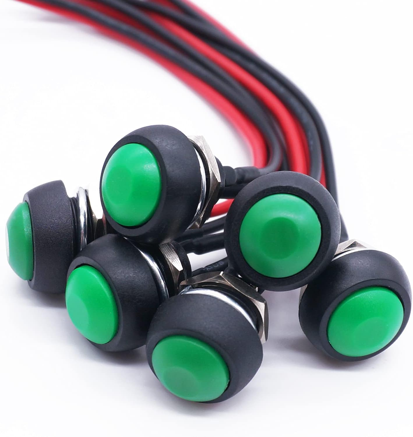 Amazon.com: yueton Pack of 10 Color Black Flush Mount Momentary On Off ...