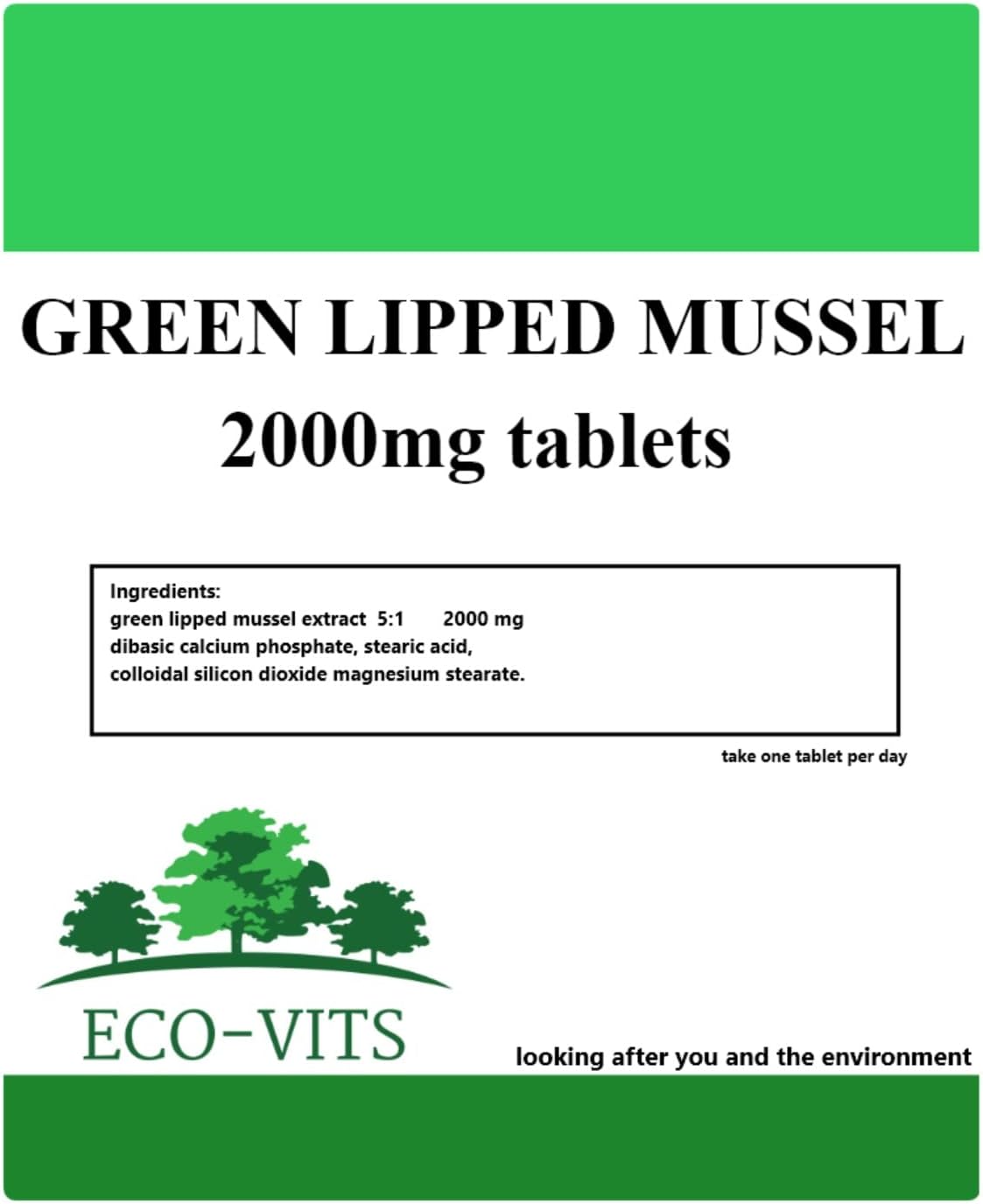 Green Lipped Mussel 2000mg 365 Tablets Immune System, Inflammation ...