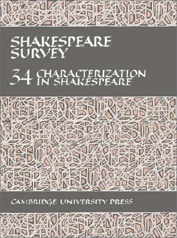 Amazon.com: Shakespeare Survey 34 Characterization in Shakespeare : An ...