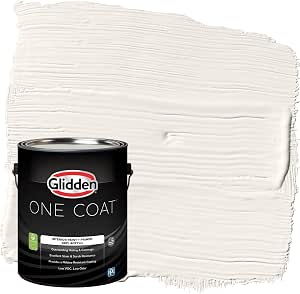 Glidden One Coat 1 gal. Cow's Milk/Off White Semi-Gloss Interior Paint ...