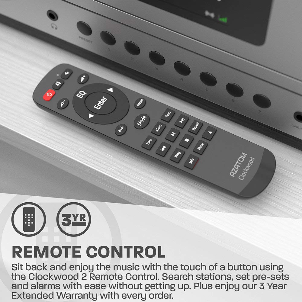 AZATOM CL100X DAB DAB+ FM Radio Stereo Hi-Fi Speaker System & CD Player ...