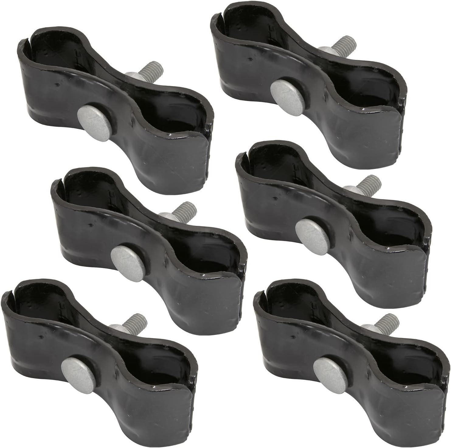 Amazon.com: FenceScreen 1-3/8" Black Powder Coated Galvanized Steel ...