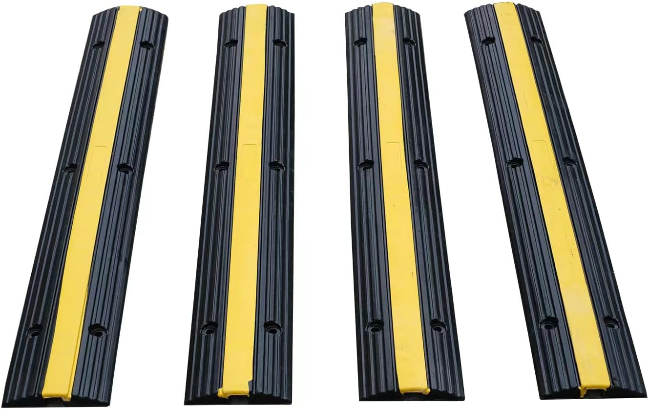 Amazon.com: Vffoto 4 Pack 1 Channel PVC Rubber Durable Cable Protector ...