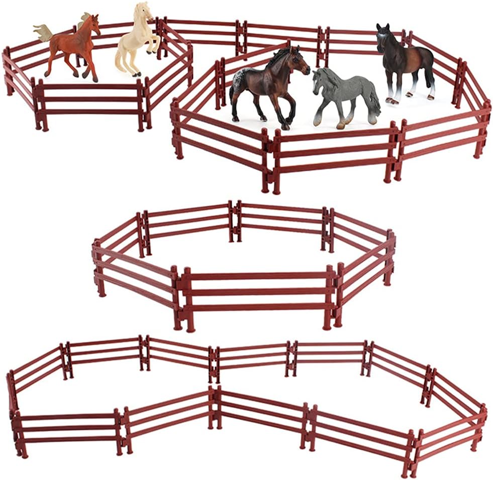 Horse Corral Fencing Accessories Playset, Plastic Farm Fence Toy ...