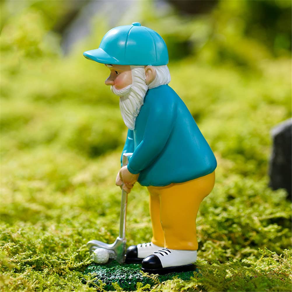 Snapklik.com : 8.3 Inch Golf Gnomes Statues,Outdoor Golf Playing Garden ...
