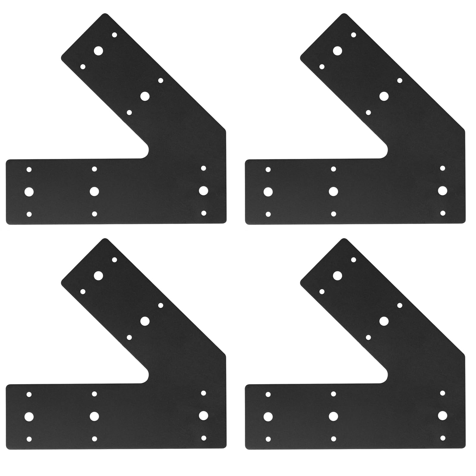 Amazon.com: 4 Pack 45 Degree Angled Flat Bracket for 2x4 4x4 6x6 Post ...