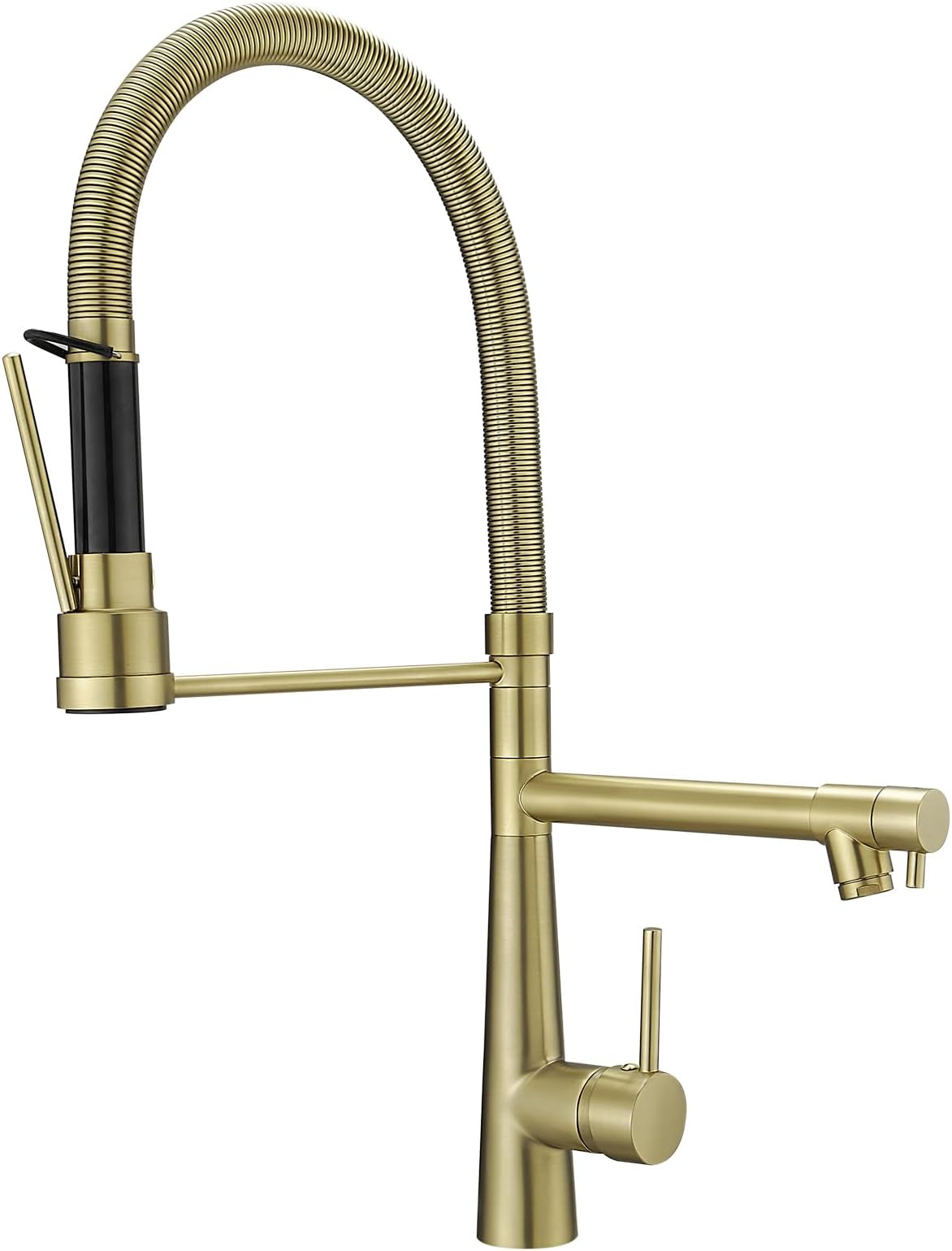 Brushed Gold Kitchen Faucet, AIMADI Kitchen Faucets with Pull Down ...