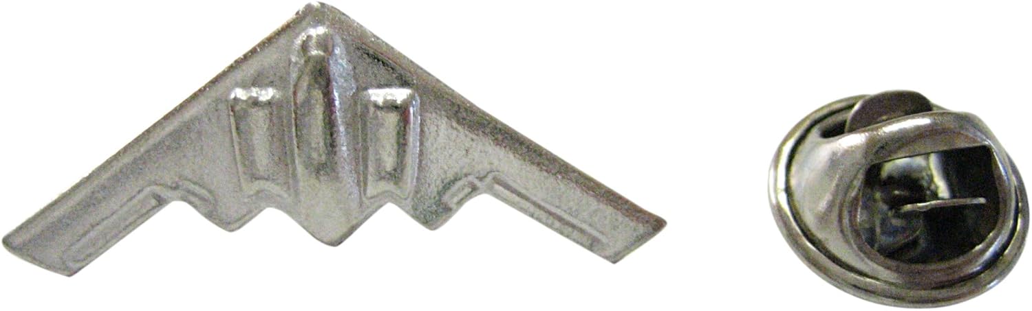 Amazon.com: Silver Toned Stealth Bomber Plane Lapel Pin: Clothing ...