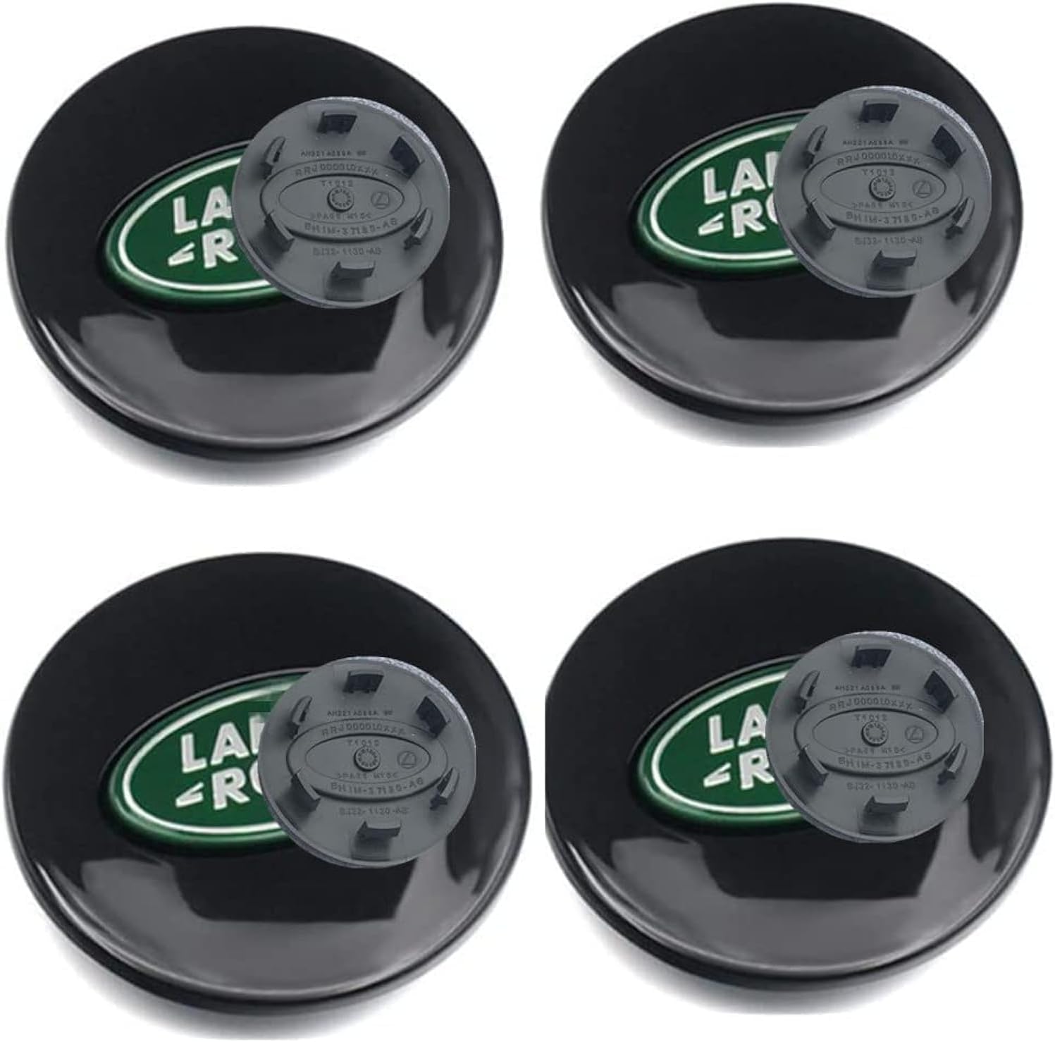 Amazon.com: Weekeight 4PCS 63mm Gloss Black & Chrome Center Wheel HUB ...