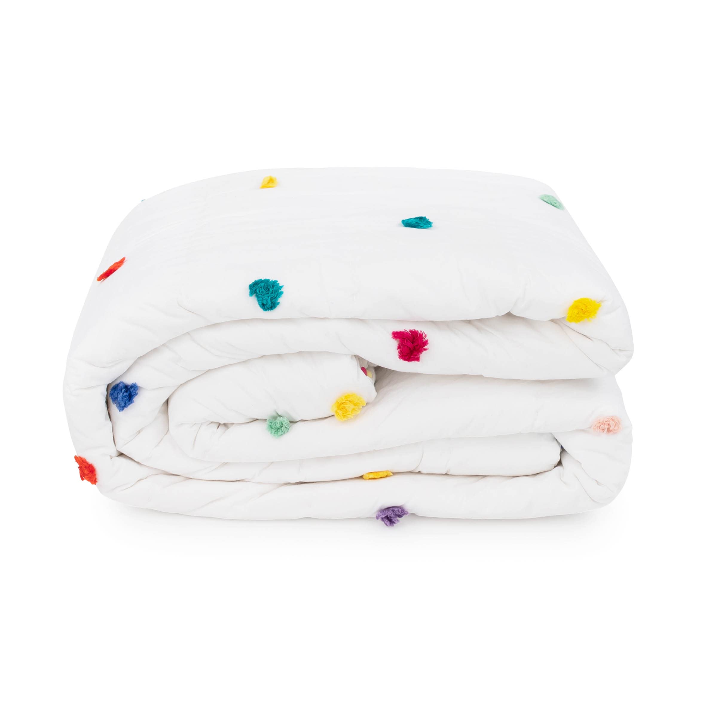 Saturday Park Rainbow Tufts Full/Queen Quilt - 100% Cotton Blanket ...