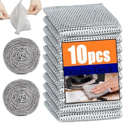 Wire Mesh Cleaning Cloth,Non Scratch Wire Dishcloth,Wire Dishwashing ...