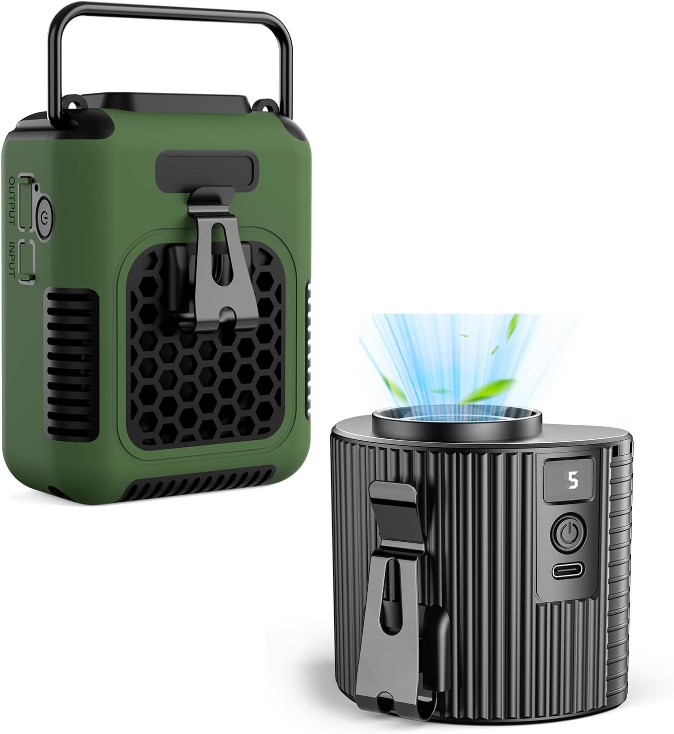 Amazon.com: Koonie Waist Clip Fan Portable with Light, 10000mAh ...