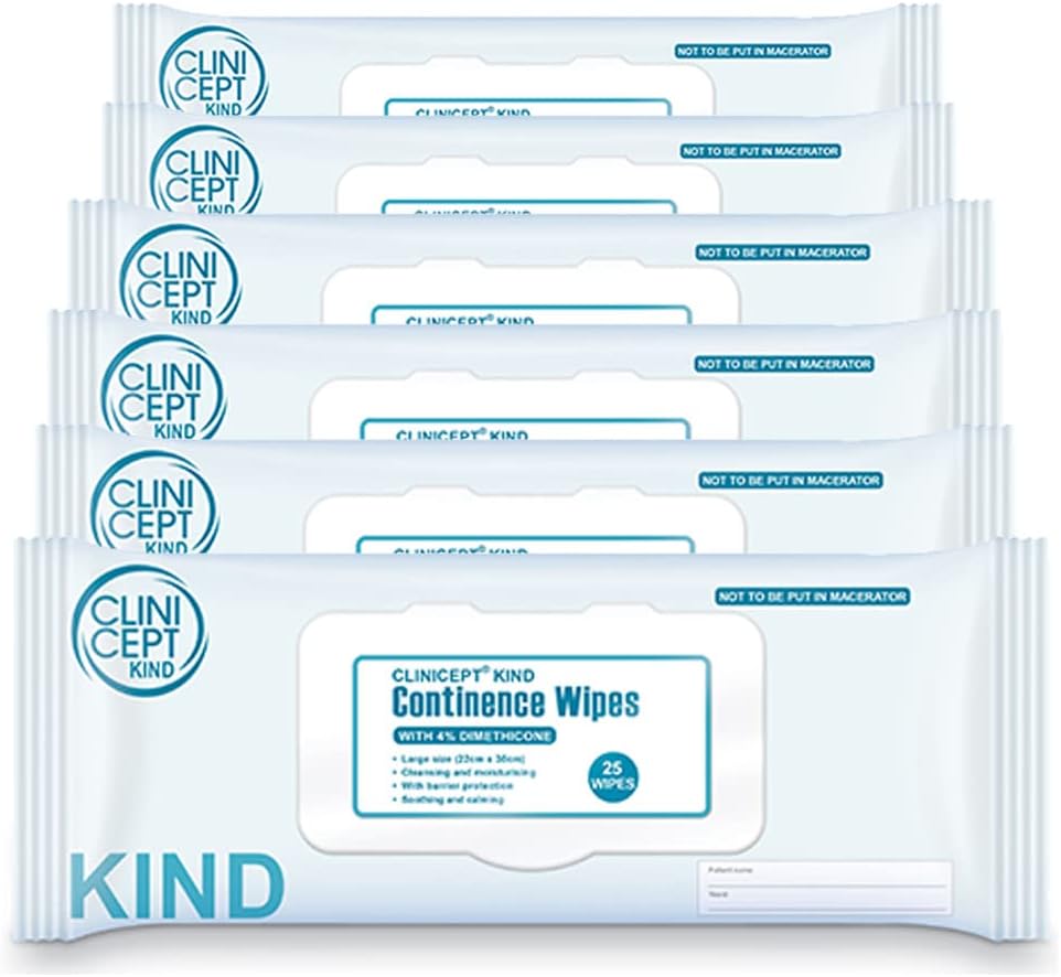 Clinicept Care Incontinence Wipes With 4% Dimethicone - NHS Approved ...