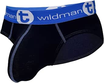 Amazon.com: Wildmant Big Boy Pouch Cotton Brief Black and Blue ...