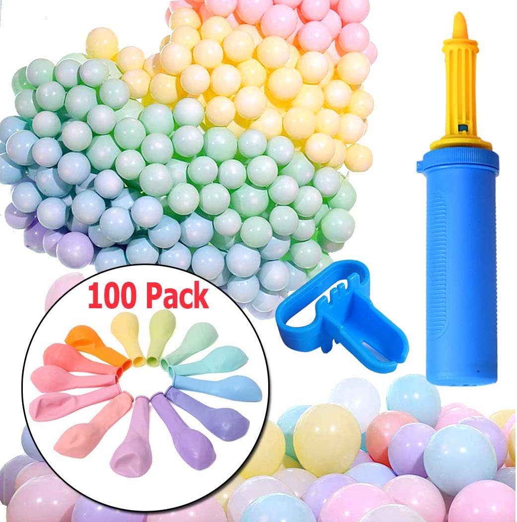 Amazon.com: Party Balloons, 100 Pack 10 inches Assorted Color Balloons ...