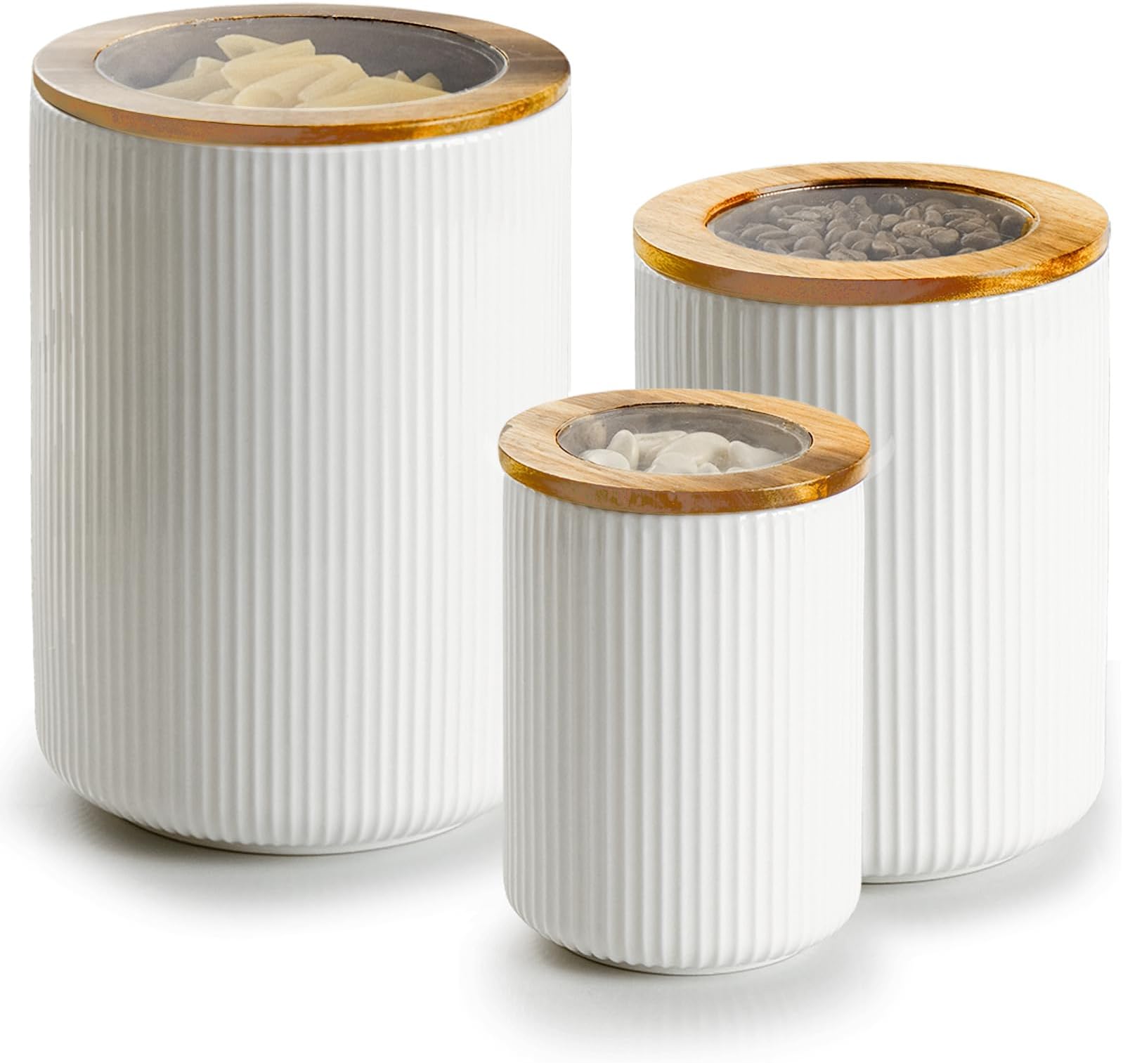 Amazon.com: getstar Flour Sugar Storage Containers, Ceramic Canisters ...
