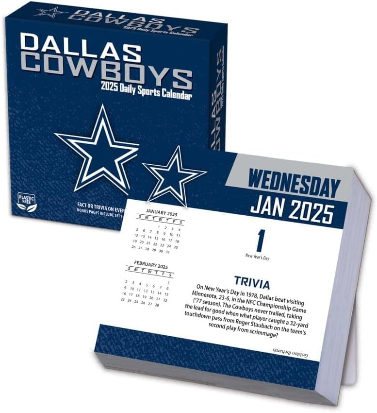 TURNER SPORTS Dallas Cowboys 2025 Box Calendar (25998053036)