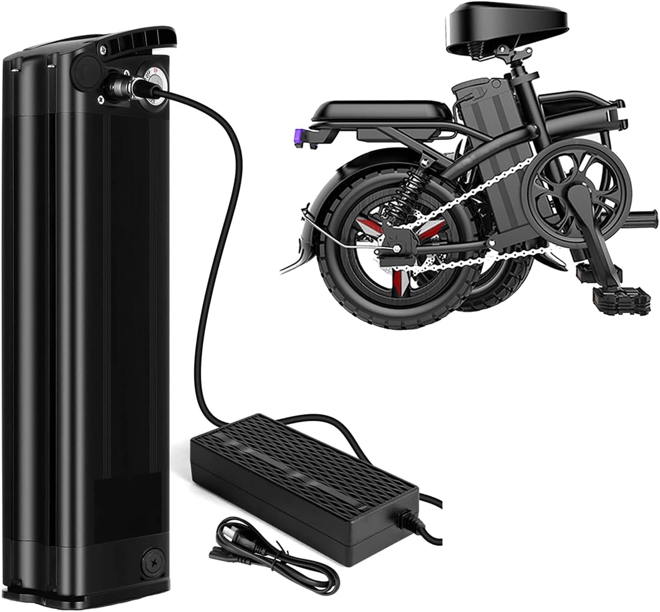 Amazon.com: HJGHY Electric Bike Battery 36V 12.8Ah 16Ah E-Bike Battery ...