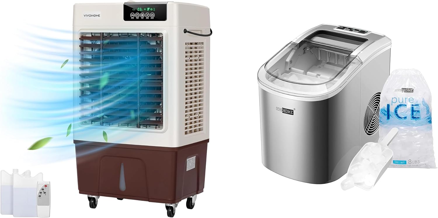 Amazon.com: VIVOHOME Evaporative Air Cooler with VIVOHOME Electric ...